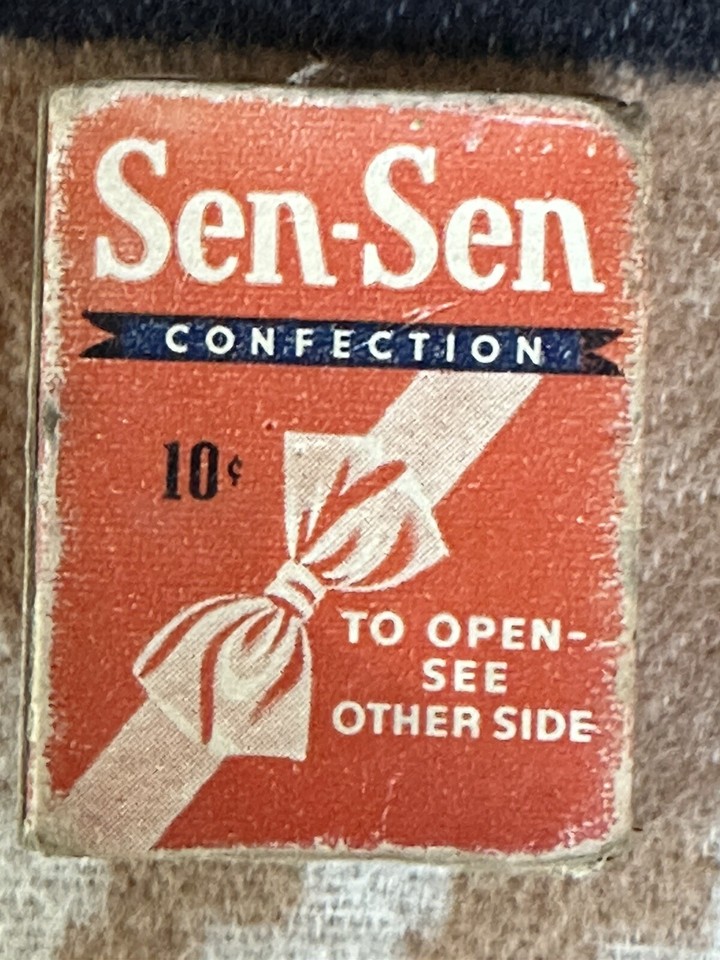 VINTAGE SEN-SEN CONFECTION MINTS PACKAGE OLD CANDY PACK 10 CENTS EMPTY ...