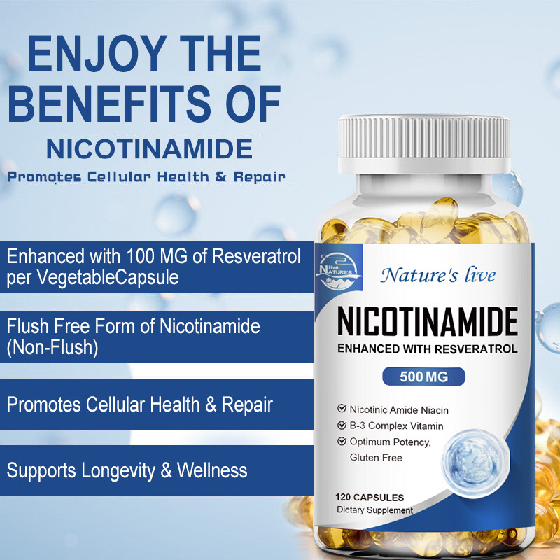 Nicotinamide + Resveratrol 120/240/480 Capsules NAD Supplement Anti ...