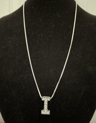 Fashion Silver Plated Letter “I” Pendant Necklace | eBay Australia