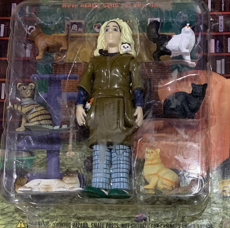 Crazy Cat Lady Action Figure With 6 Cats by Accoutrements, Sealed 2004 ...