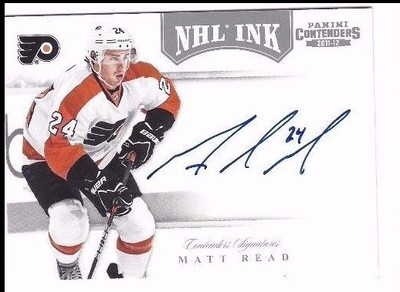 2011-12 Panini Contenders autographed hockey card Matt Read ...