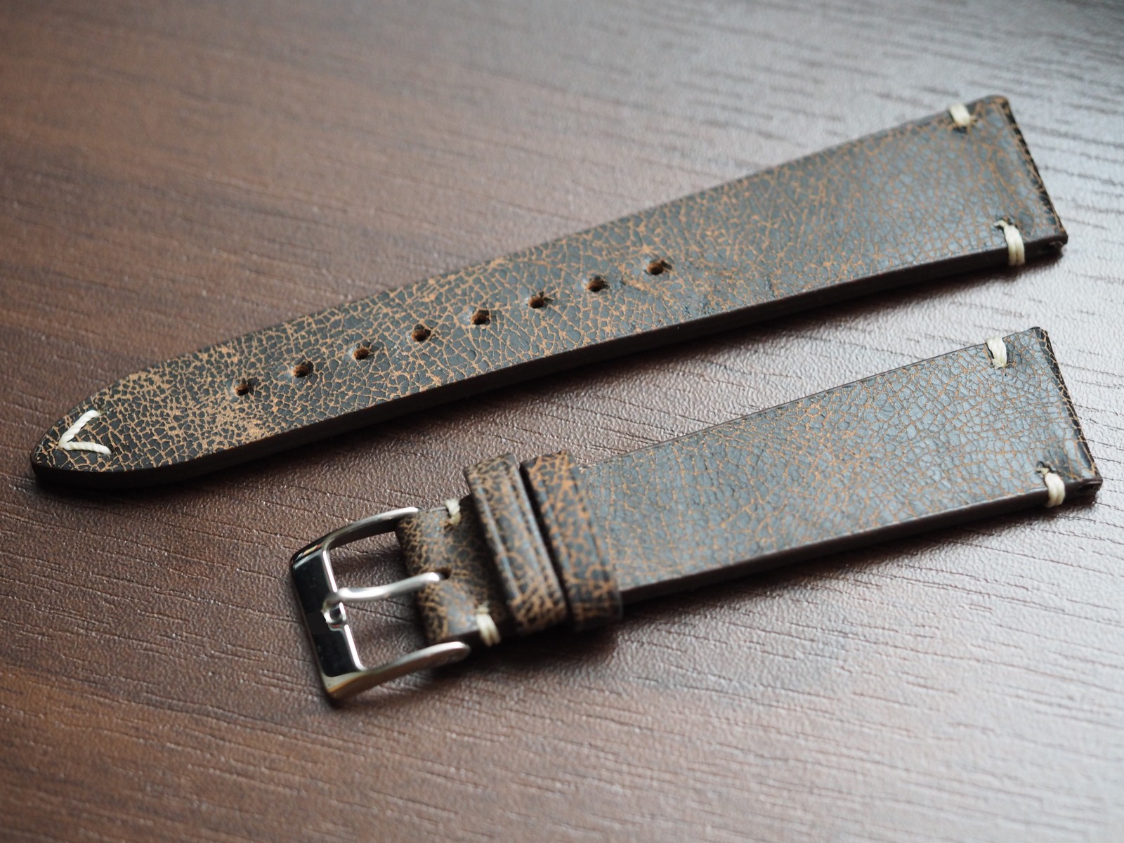 Genuine Italian leather hand made watch strap, band 22mm brown | eBay