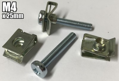 10x Machine Screw M4 x 25mm Pozi Head Pozidrive M4 Speed Lug Nut C ...