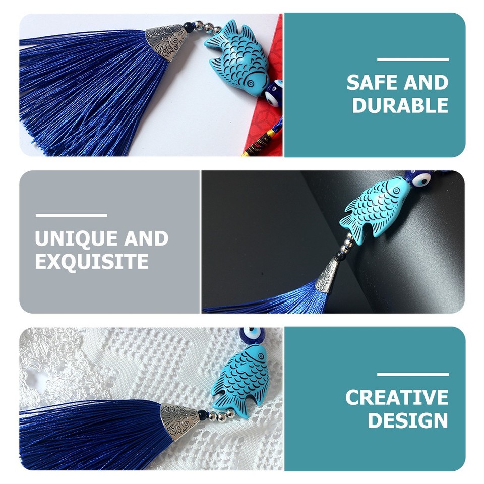 DIY Decoration Tassel Blue Eye Pendant Unique Hanging Evil Eye Tassel ...