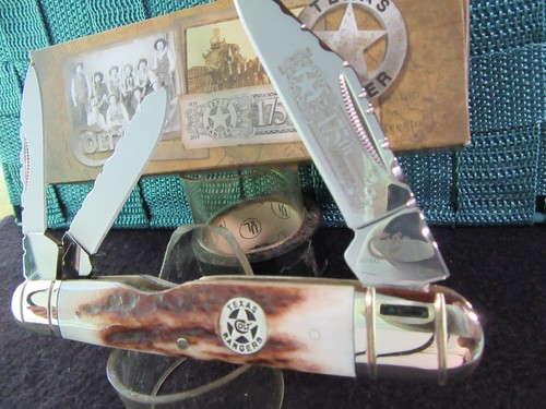 Colt Ultra Rare 2010 Stag Big Cigar Whittler w/Filework. Texas Rangers ...