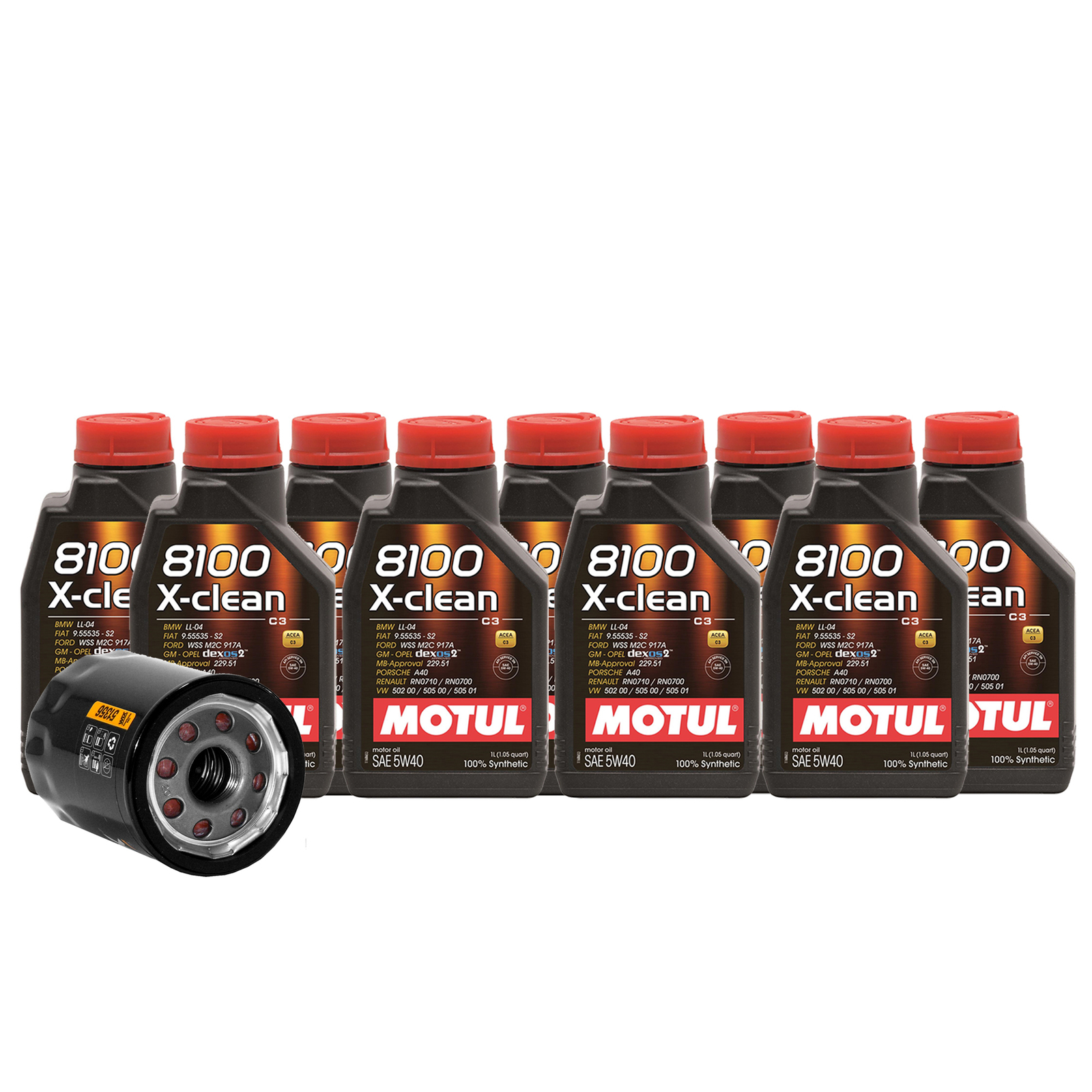 9L Motul 8100 X-CLEAN 5W40 Wix Filter Motor Oil Change Kit API SN | eBay
