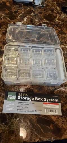 25 Compartment Organizer Plastic Box Storage Container Craft, Jewelry ...