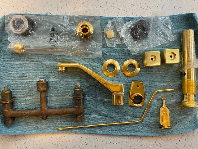 Kohler ALTERNA K-6956-CP widespread lavatory shampoo faucet POLISHED ...