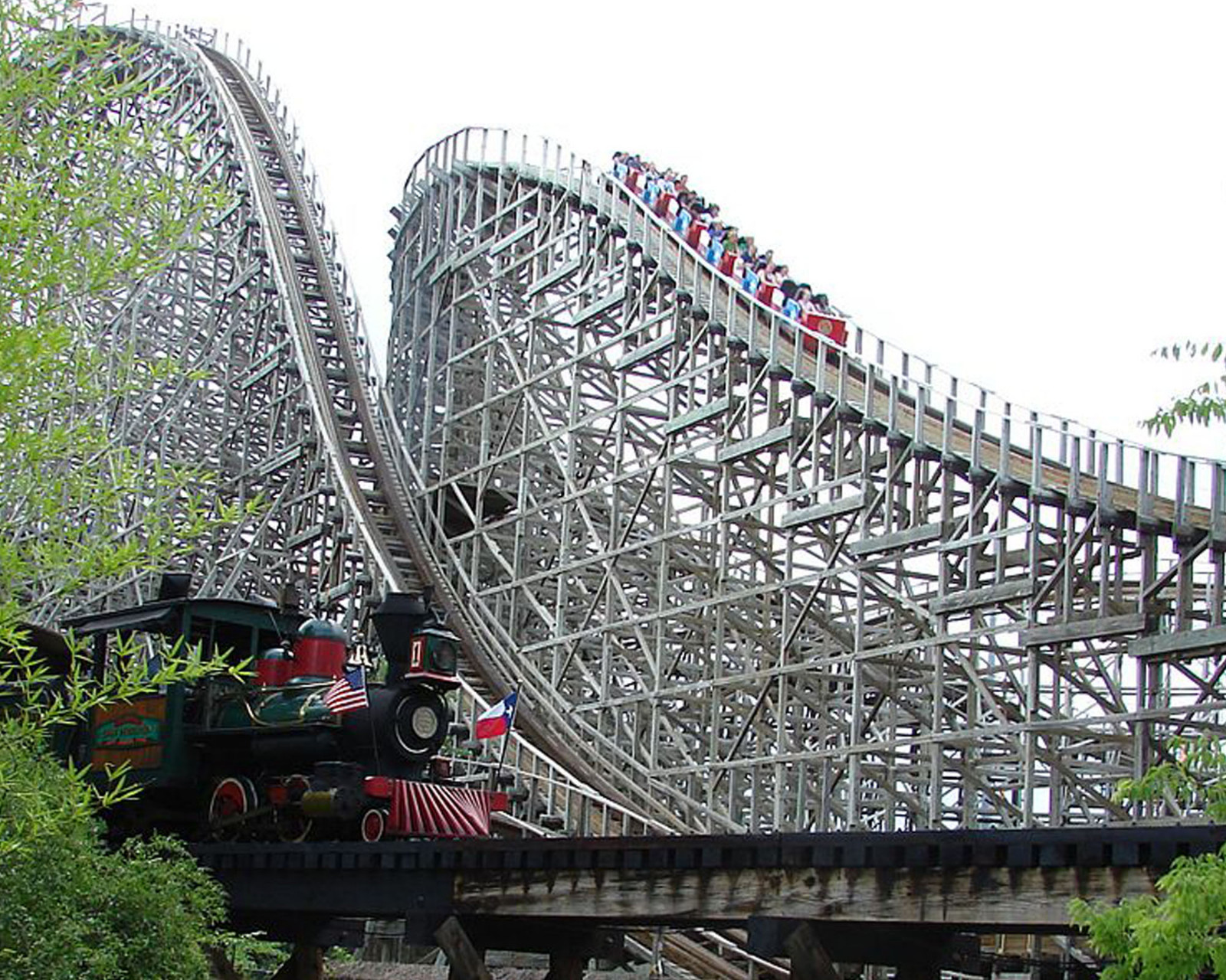 Texas Giant Roller Coaster Six Flags Over Texas 8x10 High Quality Photo ...