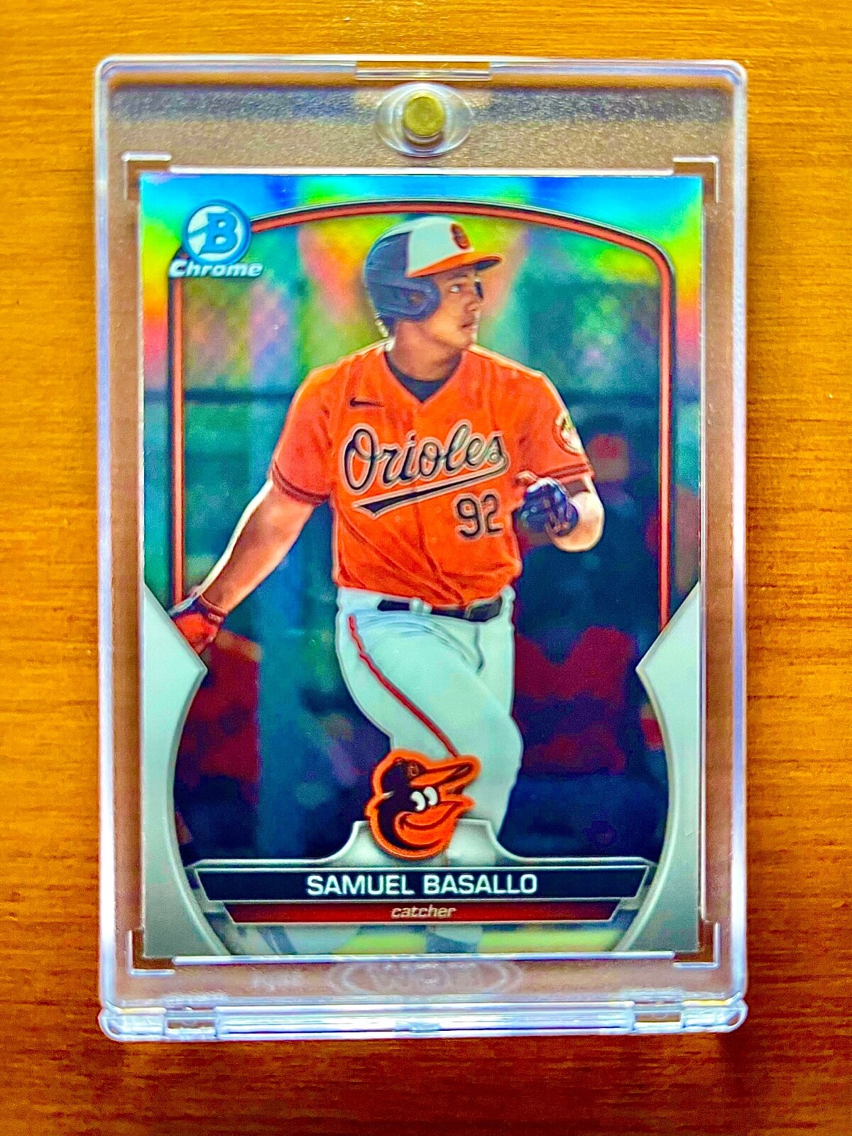 Samuel Basallo RARE ROOKIE REFRACTOR BOWMAN CHROME INVESTMENT CARD SSP ...