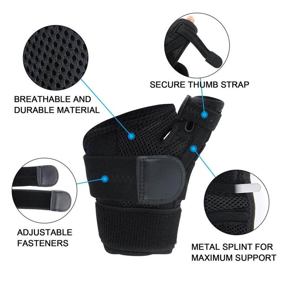 Hand Wrist Brace Thumb Immobilizer Splint Support for Sports Workout ...