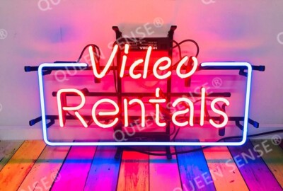 Video Rentals Disc Vintage 20"x12" Neon Light Sign Lamp Bar Wall Decor ...