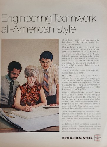 Bethlehem Steel Magazine Ad Picture Engineering Wall Art Vintage ...