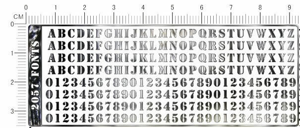 chrome(metal) decals Number letter 2057 | eBay