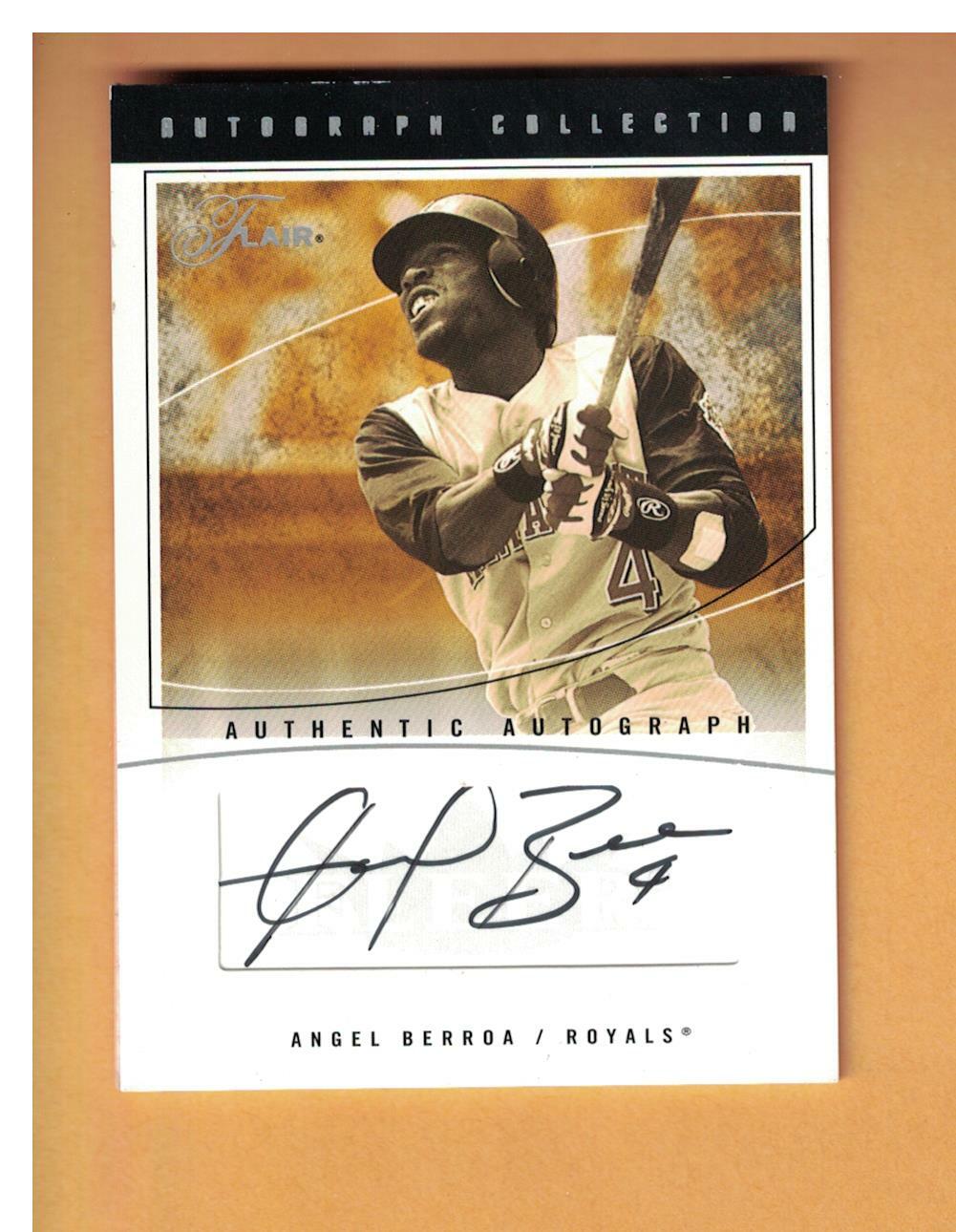Angel Berroa 2004 Flair Autograph Collection Silver 097/100 #AC-AB ...