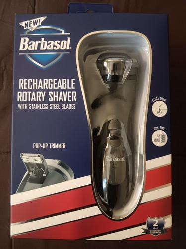 Barbasol Men's Rechargeable Rotary Shaver with Pop-up Trimmer - Brand ...