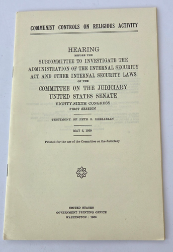Original Cold War Era Govt Report Communist Controls On Religious ...