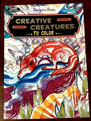 Kappa Designer Series "Creative Creatures to Color" Adult Coloring Book ...