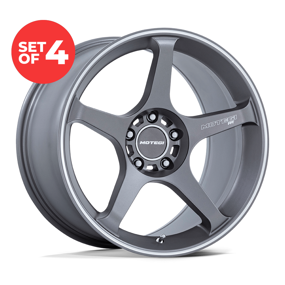 (Set of 4) Motegi MR159 BATTLE V Wheels 18x9.5 5x114.3 +38 mm Gun Metal ...
