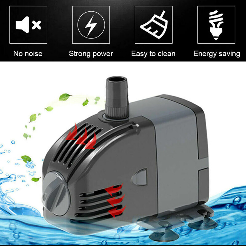 Adjustable Flow Aquarium Pump Water Submersible Fish Tank Fountain Pond ...