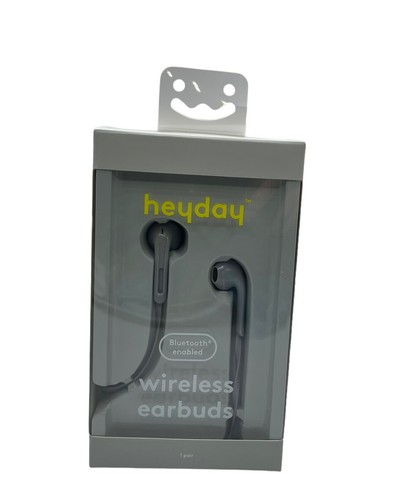 Heyday Bluetooth Enabled Wireless Earbuds Gray Rechargeable 6 Hour ...