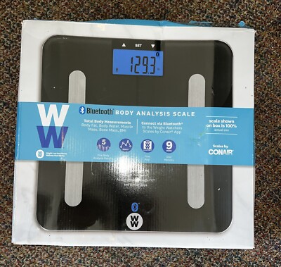 Conair - Digital Bluetooth Body Analysis Scale in Black - WW930ZX NEW ...