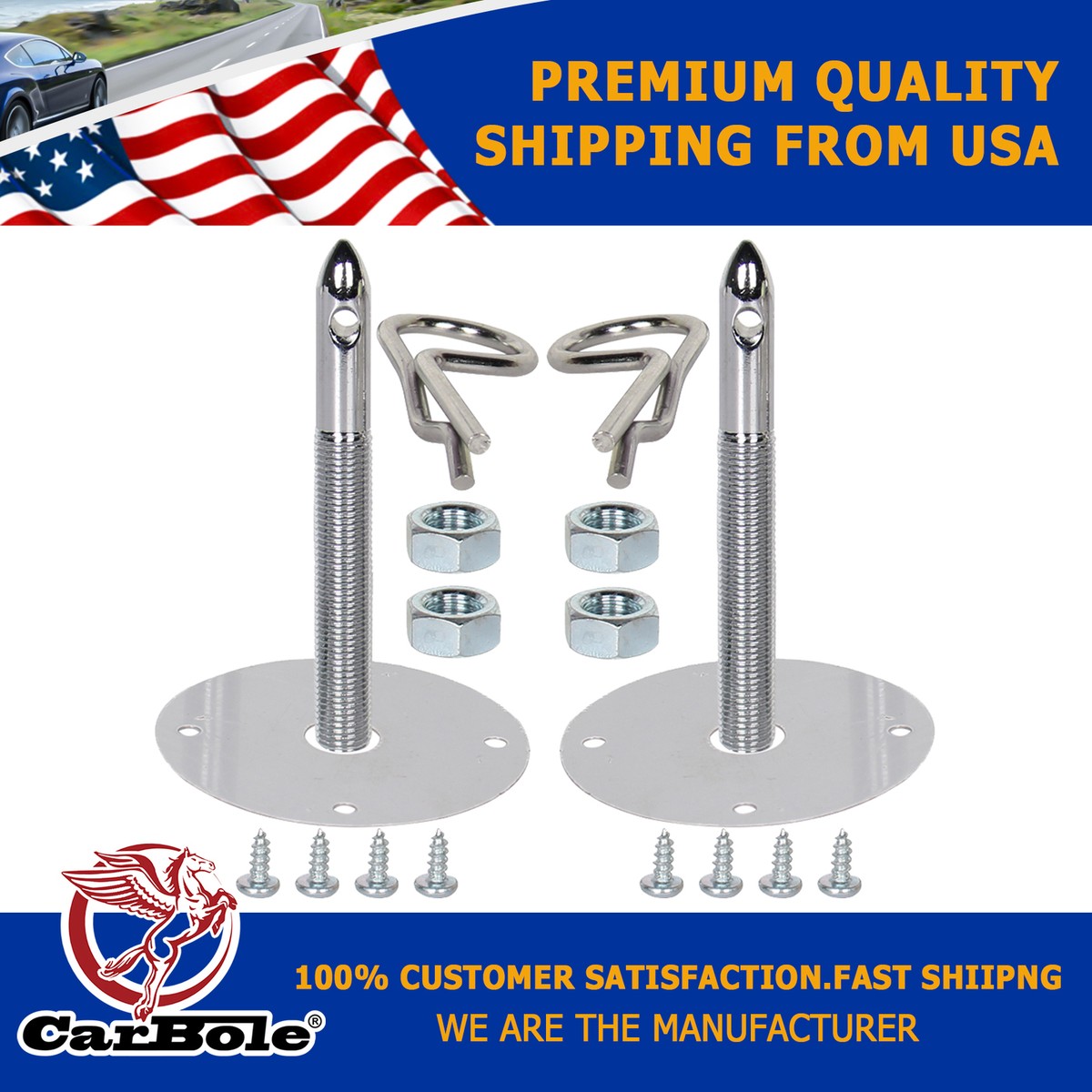 For Car Universal Replacement Hood Pin Plate Kit Made In Ghana Hood ...