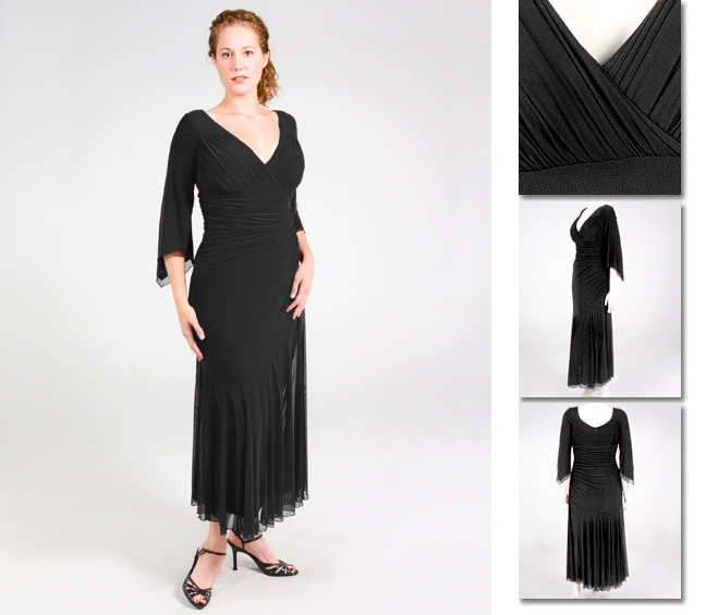 NEW! Zaftique APERITIF MESH Dress BLACK 1Z 3Z 4Z 5Z / 16 24 28 32 XL 1X ...