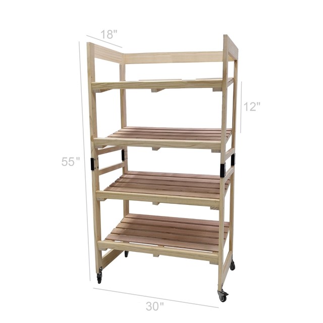 FixtureDisplays 4-Tier Wooden Bakery Rack (101143) for sale online | eBay