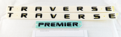 2018-22 Traverse Premier Black Emblem 3-Piece Exterior 3D Badge ...