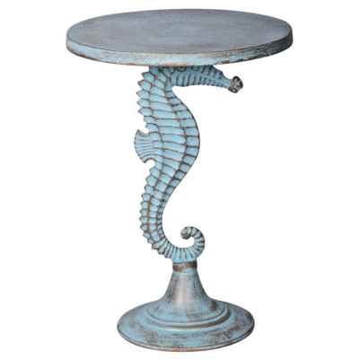 Seahorse Table Coastal Nautical Tropical Sealife Sculpture ~ SPI Home ...