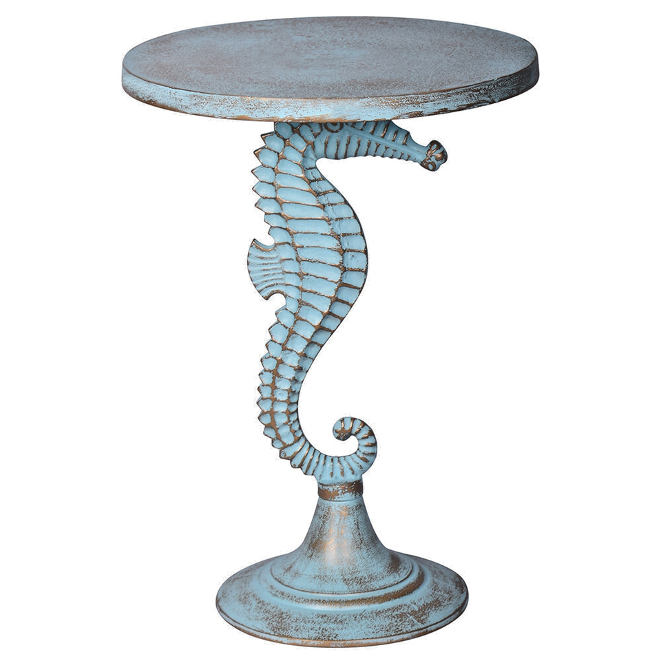 Seahorse Table Coastal Nautical Tropical Sealife Sculpture ~ SPI Home ...