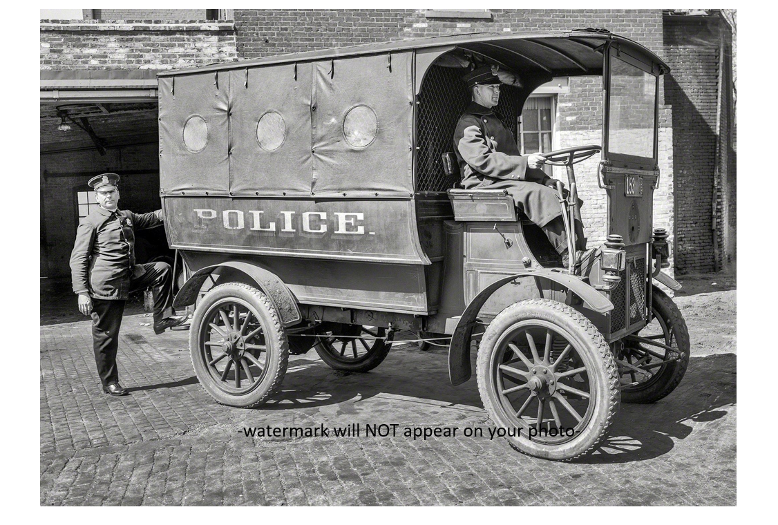 1910 Police Paddy Wagon PHOTO Vintage Washington DC Prisoner Transport ...