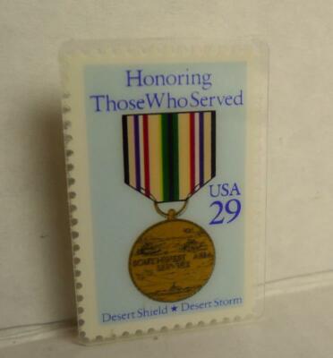 "Honoring Those Who Served" 29 Cent Postage Stamp Pin Desert Shield ...