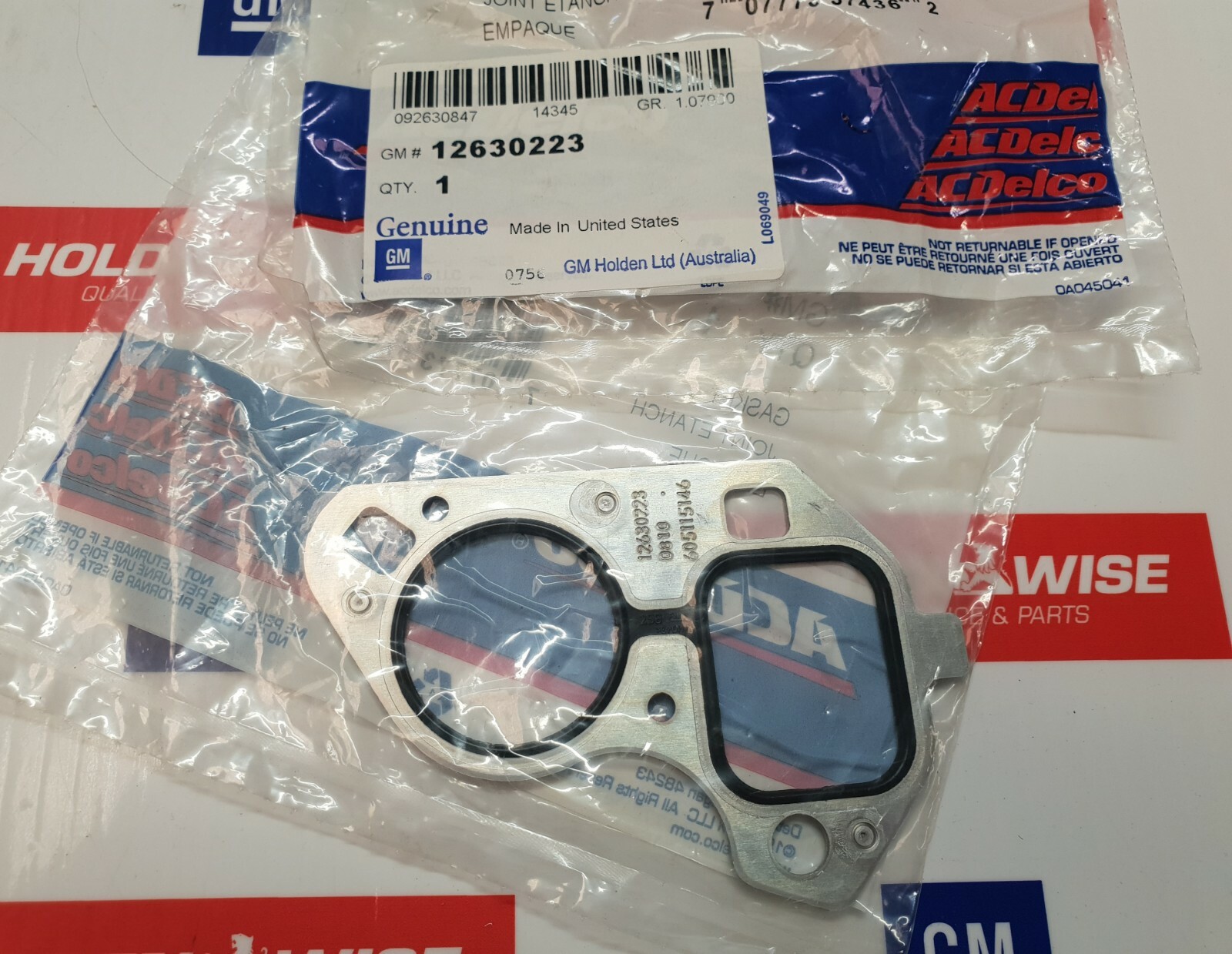 12630223 Genuine Holden 2 X Water Pump Gaskets VU Ute HSV Maloo Ls1 V8 ...