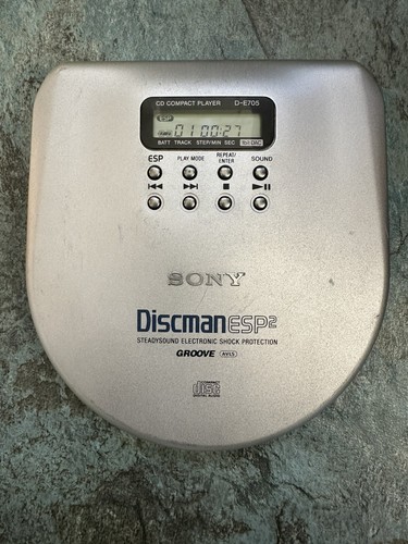 RARE Sony D-E705 Discman ESP2 Groove CD Compact Player - Tested Works ...