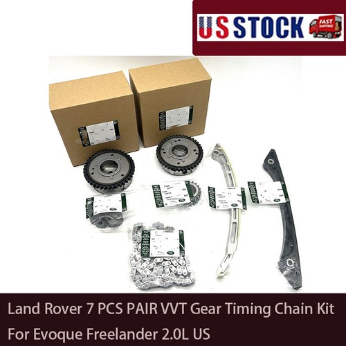 Land Rover 7 PCS PAIR VVT Gear Timing Chain Kit For Evoque Freelander 2 ...