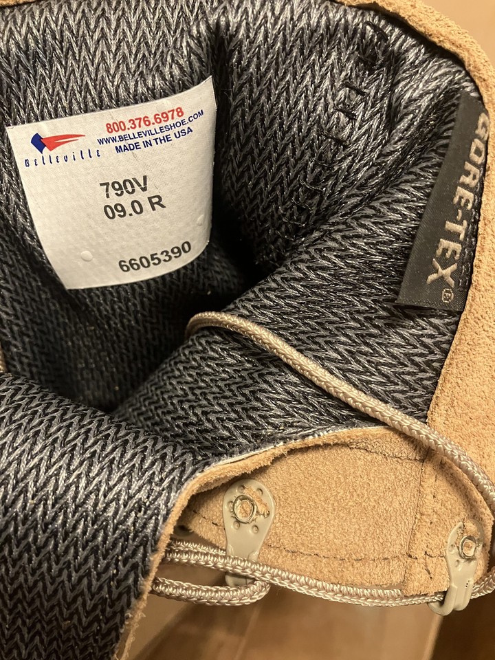 Belleville 600 ST Steel Toe Combat Boots Vibram Sole Olive/Tan Size 9 R ...