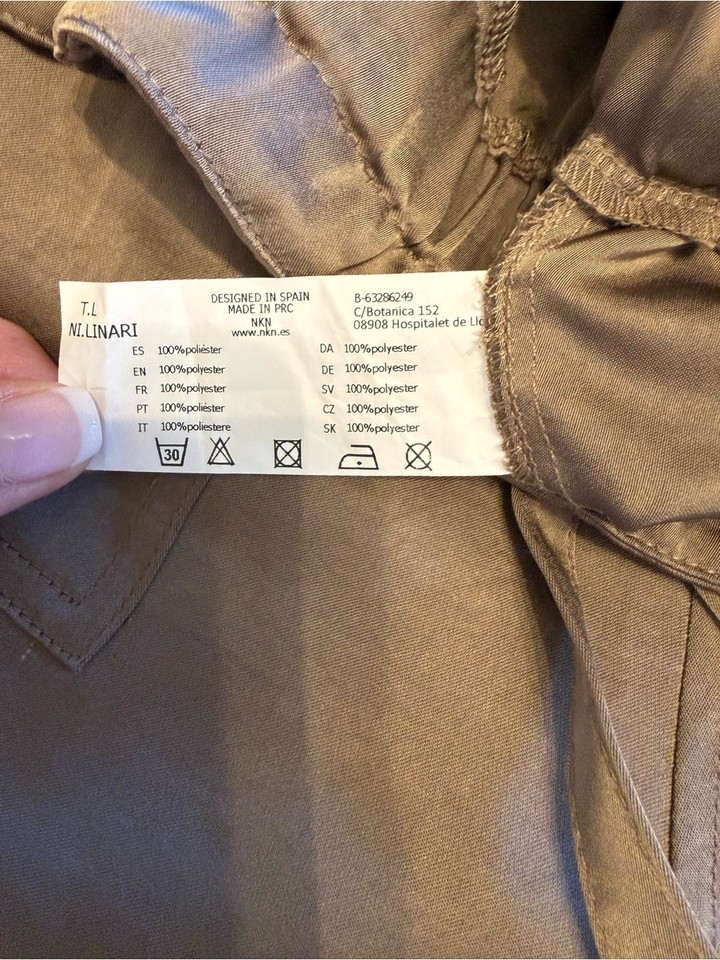 Spruce Closet Olive Bronze Satin Paperbag Waist Trousers NWT Large ...