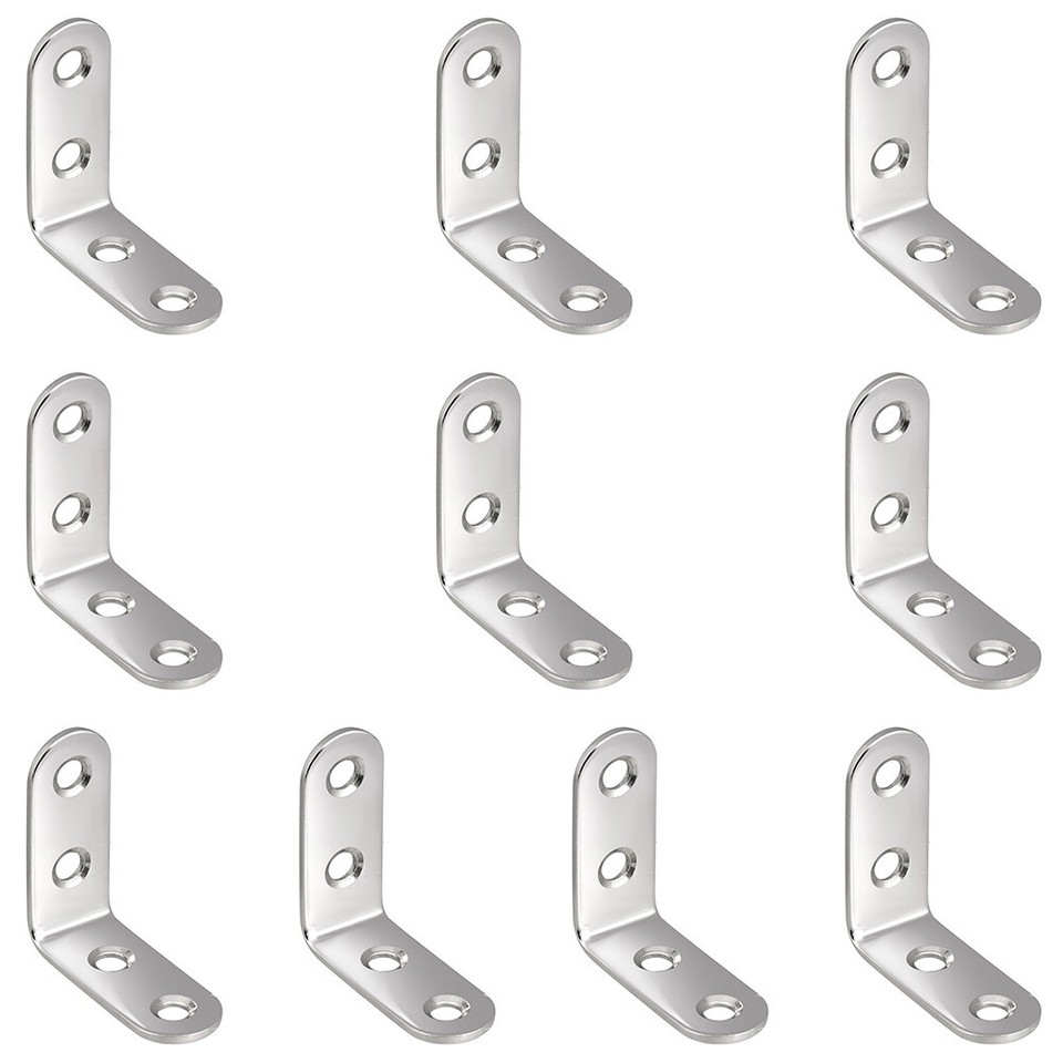L Shaped Corner Brackets Rust Proof Cabinet Support Frame for Shelves ...