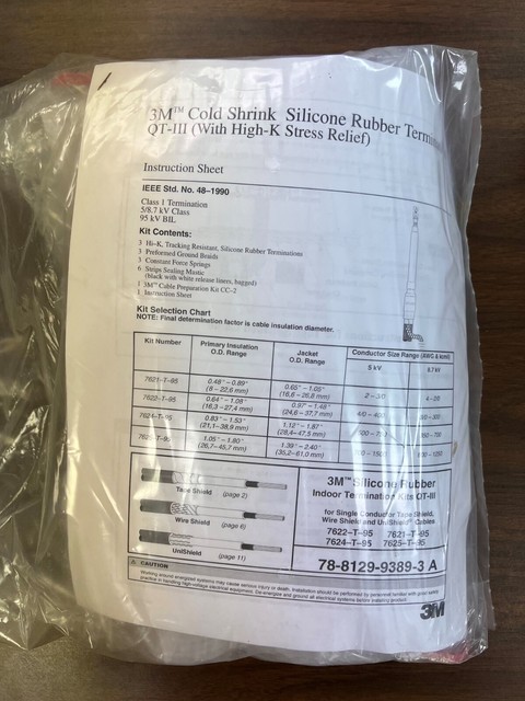 3M 7622-T-95 Cold Shrink Termination Kit for sale online | eBay