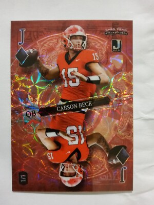 2023 Wild Card Carson Beck 5 Card Draw Stacked Deck 1/1 Mirror Georgia ...