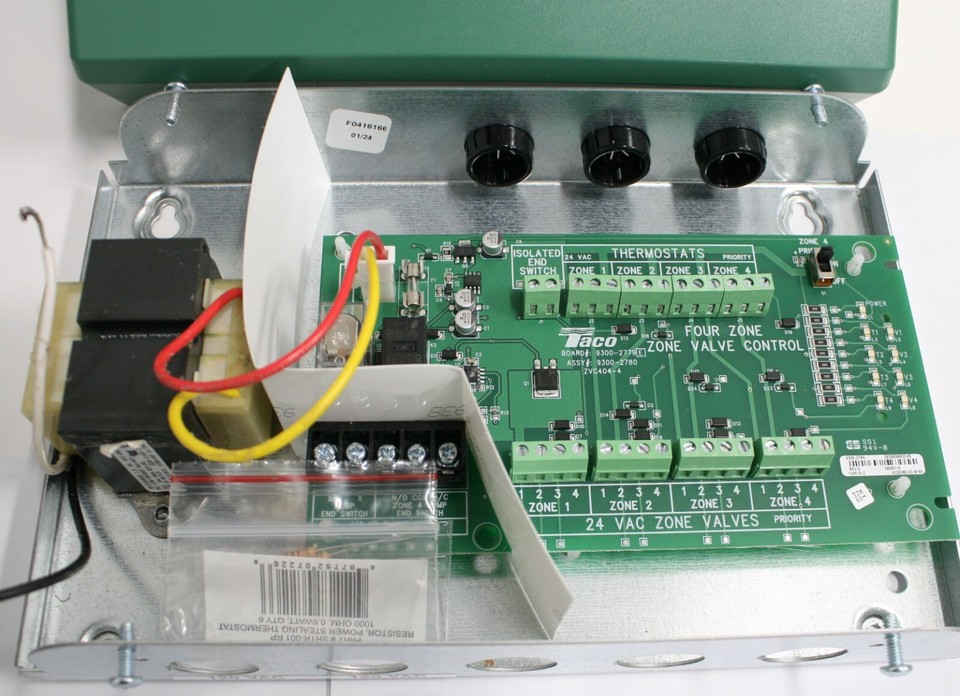 Taco ZVC404 4 Zone Valve Control, Boiler Zoning Control, FLA 1.5A @ 120 ...