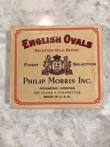 Vintage Philip Morris English Ovals Cigarette Empty Box | eBay