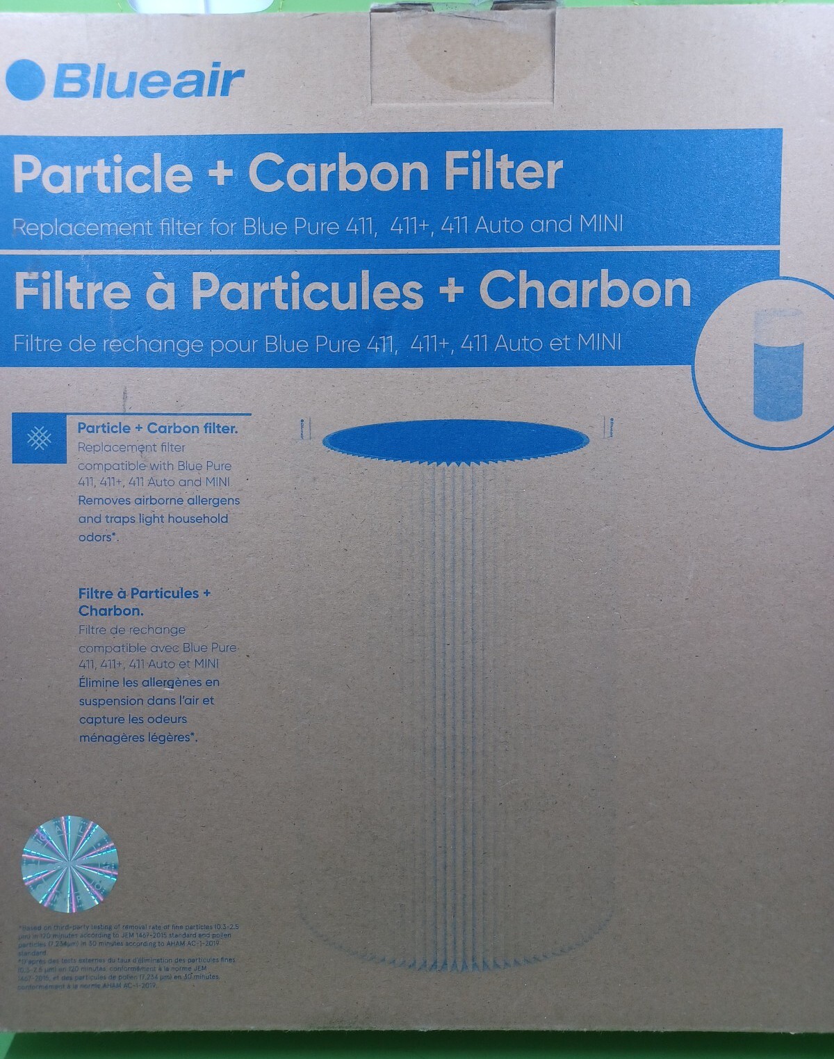 Blueair Blue Pure 411 Genuine Replacement Filter Particle + Activated ...
