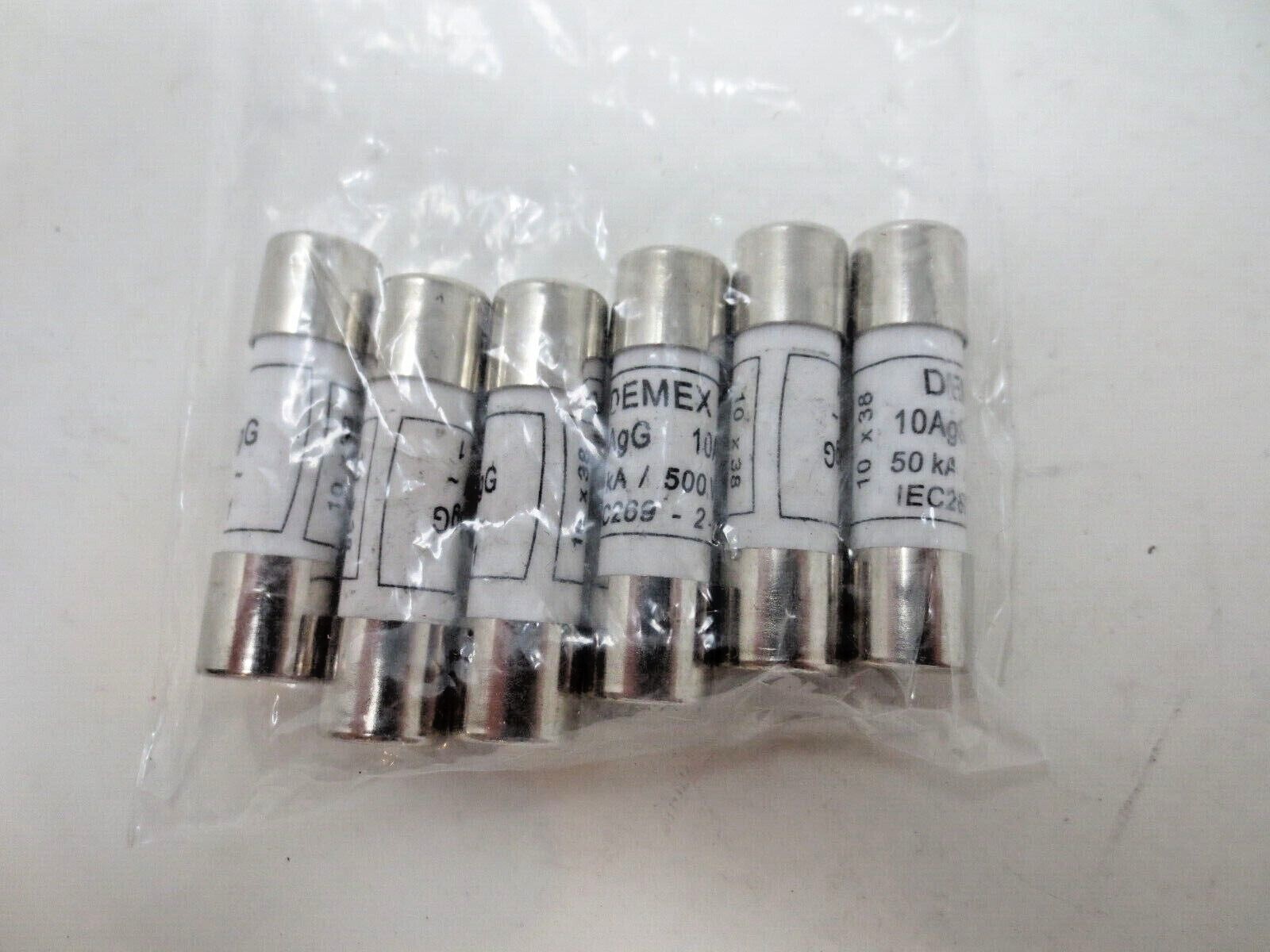 DEMEX 10 Amp Cylinder Ceramic Fuses 500V 10A | eBay