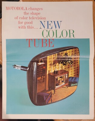 1964 Motorola Color TV Stereo Console Fold Out Advertising Pamphlet | eBay