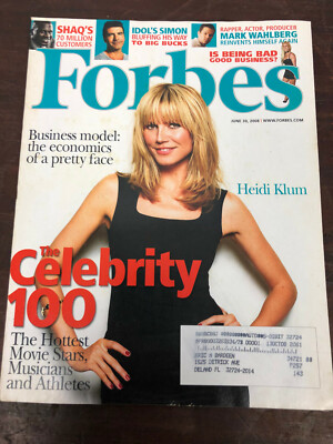 Vintage Forbes June 2008 Magazine - Celebrity 100 - Heidi Klum | eBay