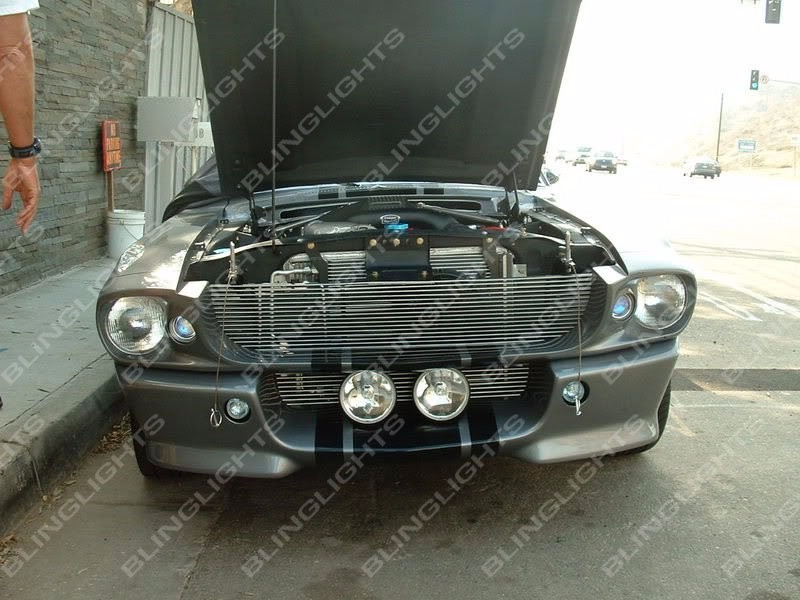 Large Grille Driving Lights Kit for Ford Mustang Eleanor Shelby GT-500 ...