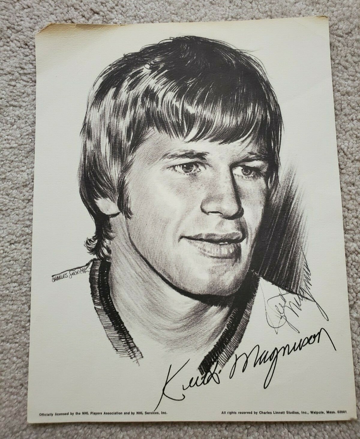 Keith Magnuson Signed Hockey 8x10 Caricature Autograph Auto | eBay